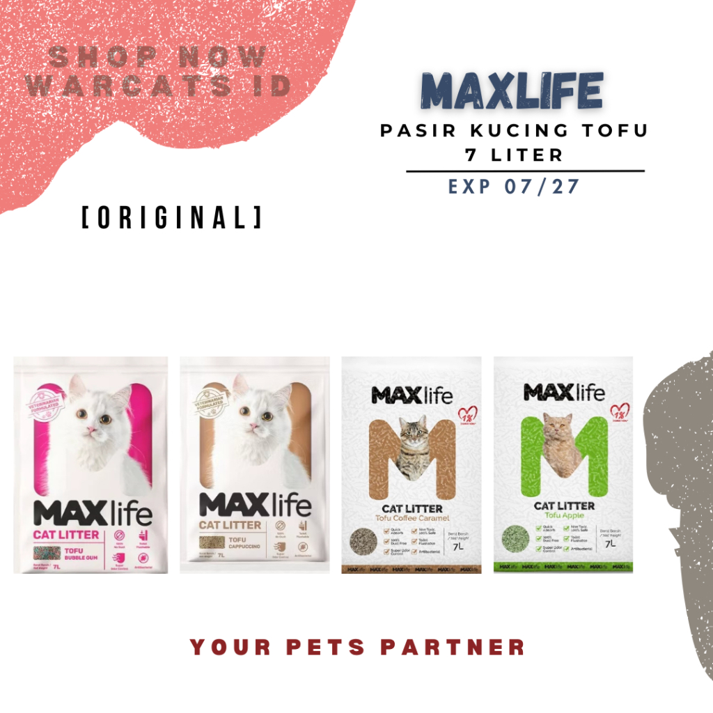 Jual Maxlife - Pasir Kucing Tofu Soya 7 liter | Shopee Indonesia