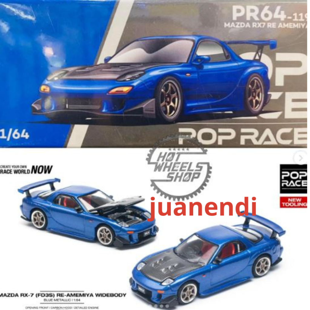 Jual POP RACE MAZDA RX-7 (FD3S) RE-AMEMIYA WIDEBODY METALLIC BLUE 260 | Shopee Indonesia