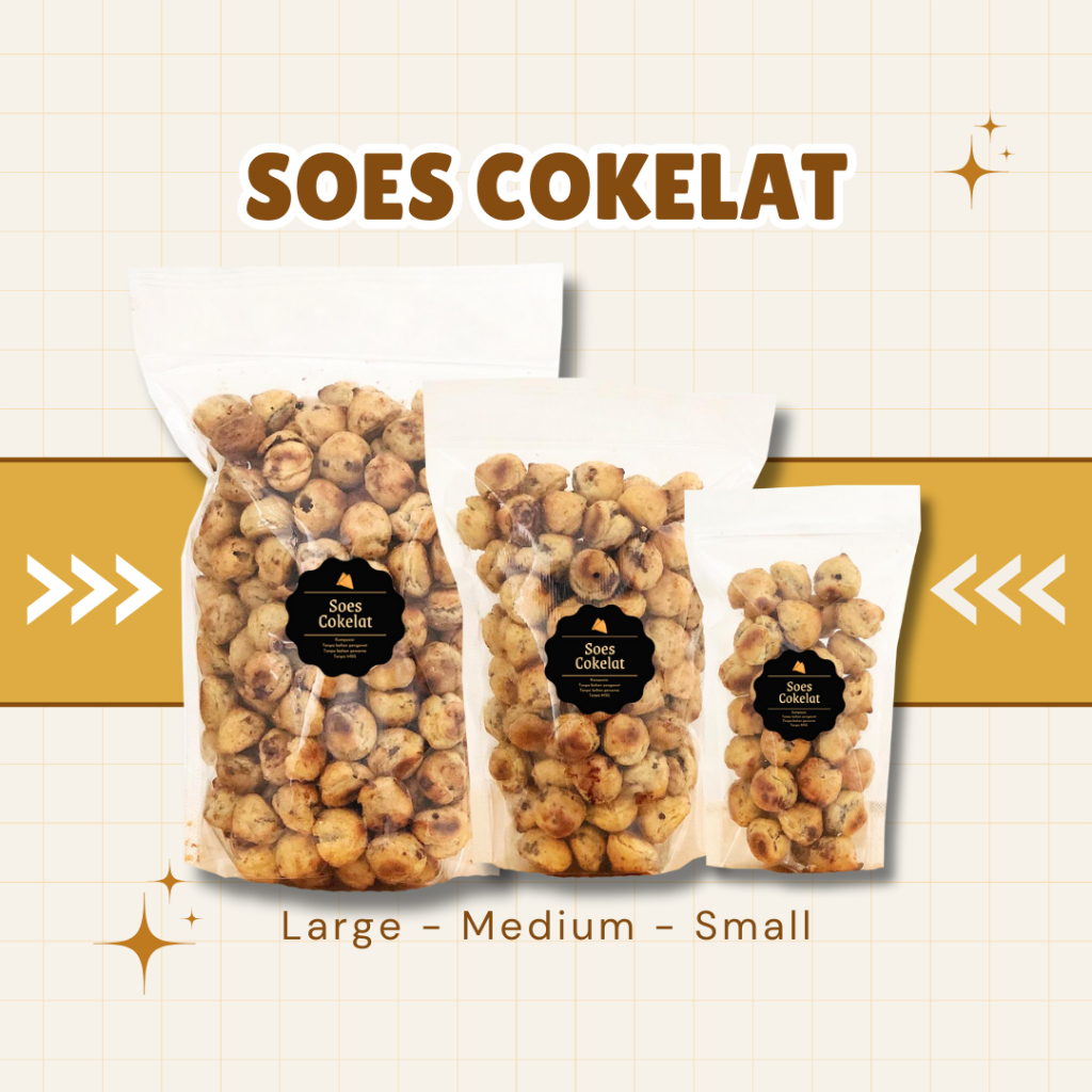 Jual [DELISH SNACKS] Soes Cokelat / Snack Cemilan Camilan Sus Kering Mini Jajanan Manis Rasa ...