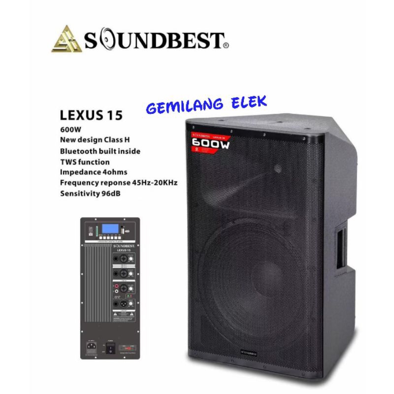 Jual Speaker Aktif SOUNDBEST LEXUS 15 Original 15 inch sepasang | Shopee Indonesia