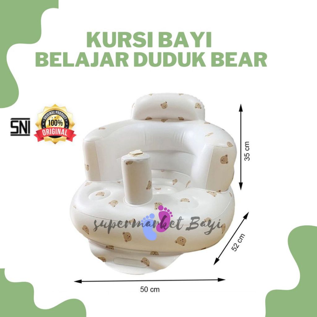 Jual Sofa Tiup Belajar Duduk Beruang Ukuran 56cm x 51cm x 39cm / Sofa ...