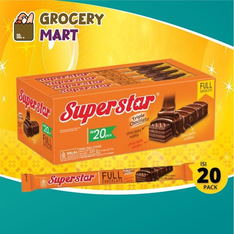 Jual (BOX) SUPERSTAR Wafer Triple Chocolate 320gr | Shopee Indonesia