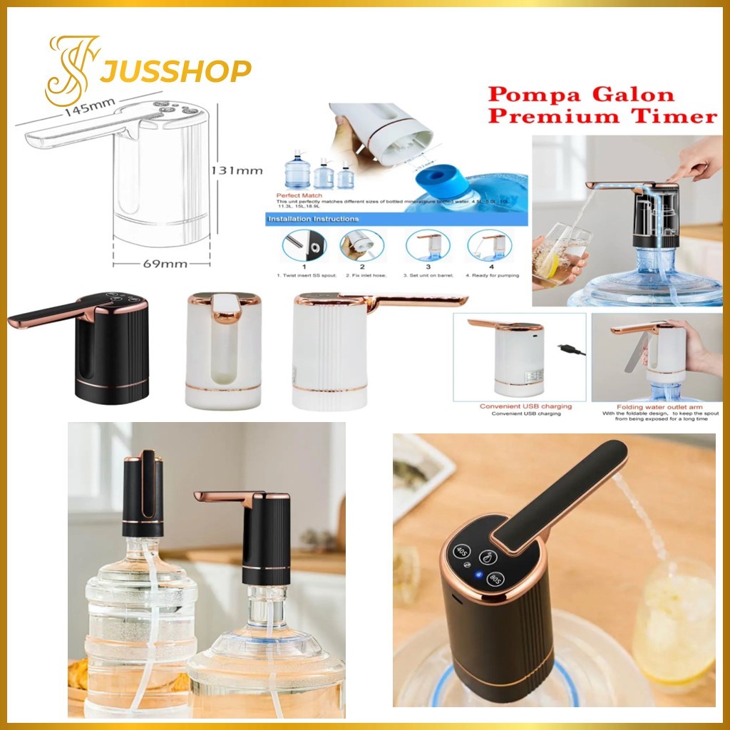 Jual Pompa Galon Premium Lipat 3 Tombol Pompa Air Dispenser Elektrik ...