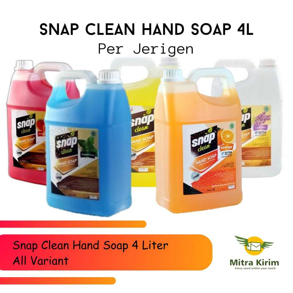 Jual Snap Clean Hand Soap Jeriken 4 Liter / Sabun Cuci Tangan 4 Liter ...