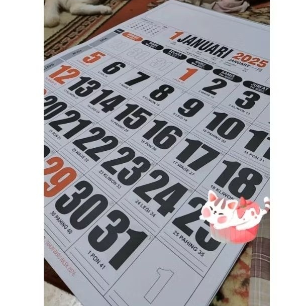 Jual Kalender Jumbo 2025 Ukuran 50x70 cm - Model Terbaru | Shopee Indonesia