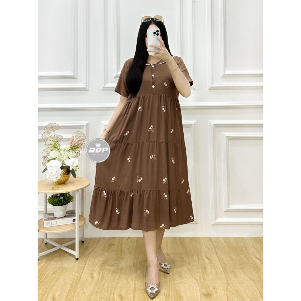 Jual Dianputri - Daster wanita Panjang Rayon Grade A Busui Resleting Depan | Daster chibi ...