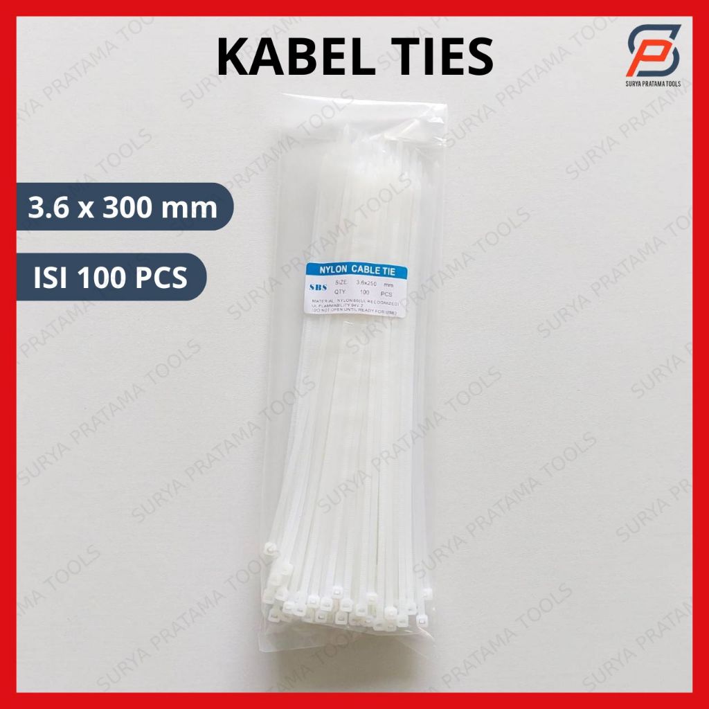 Jual Kabel Ties 30cm Kabel Tis 3.6cm x 300mm Nylon Cable Ties Tie 30 cm Isi 100 Pcs | Shopee ...