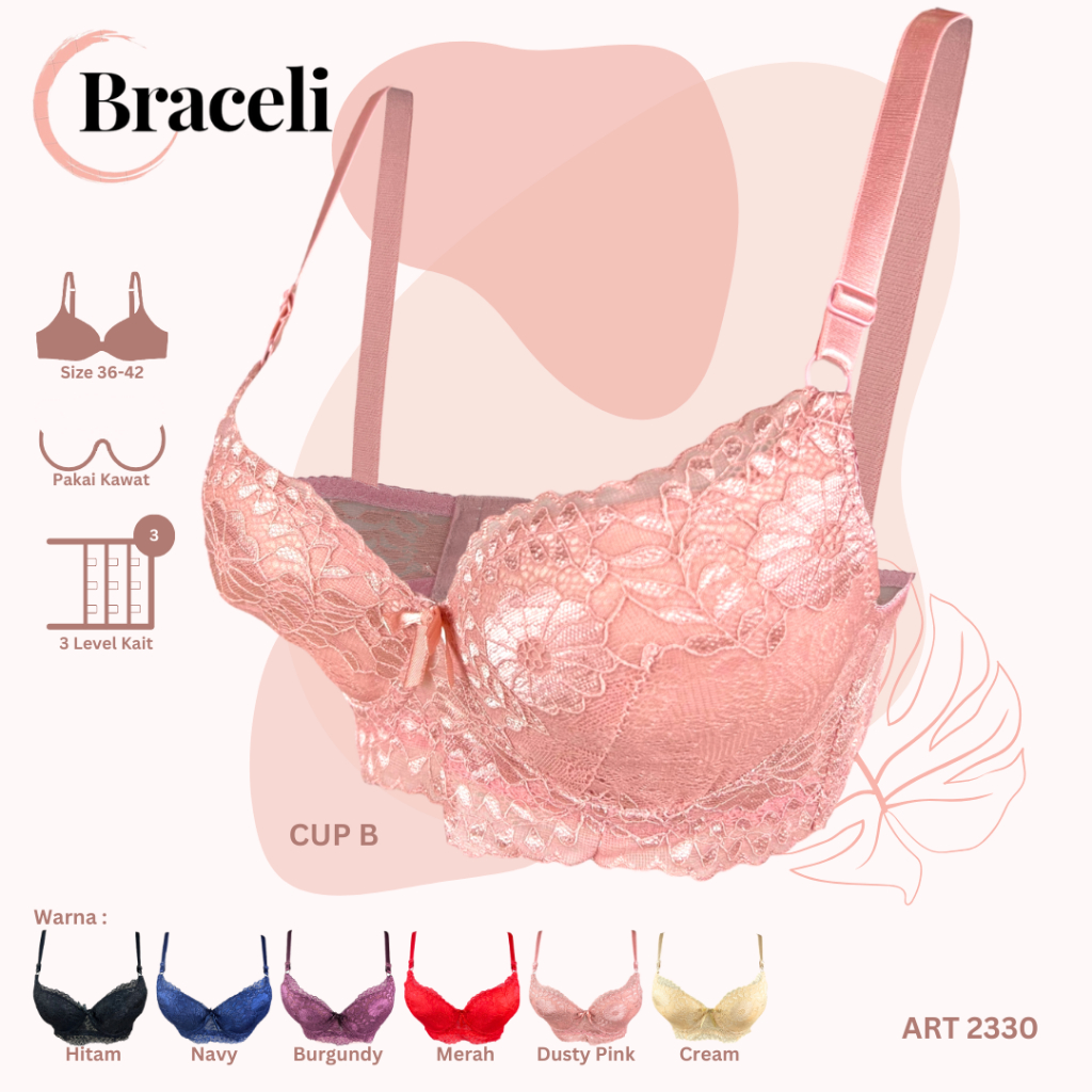 Jual Bra Kawat Fashion Braceli Cup B Busa Sedang Art 2330 | Shopee Indonesia
