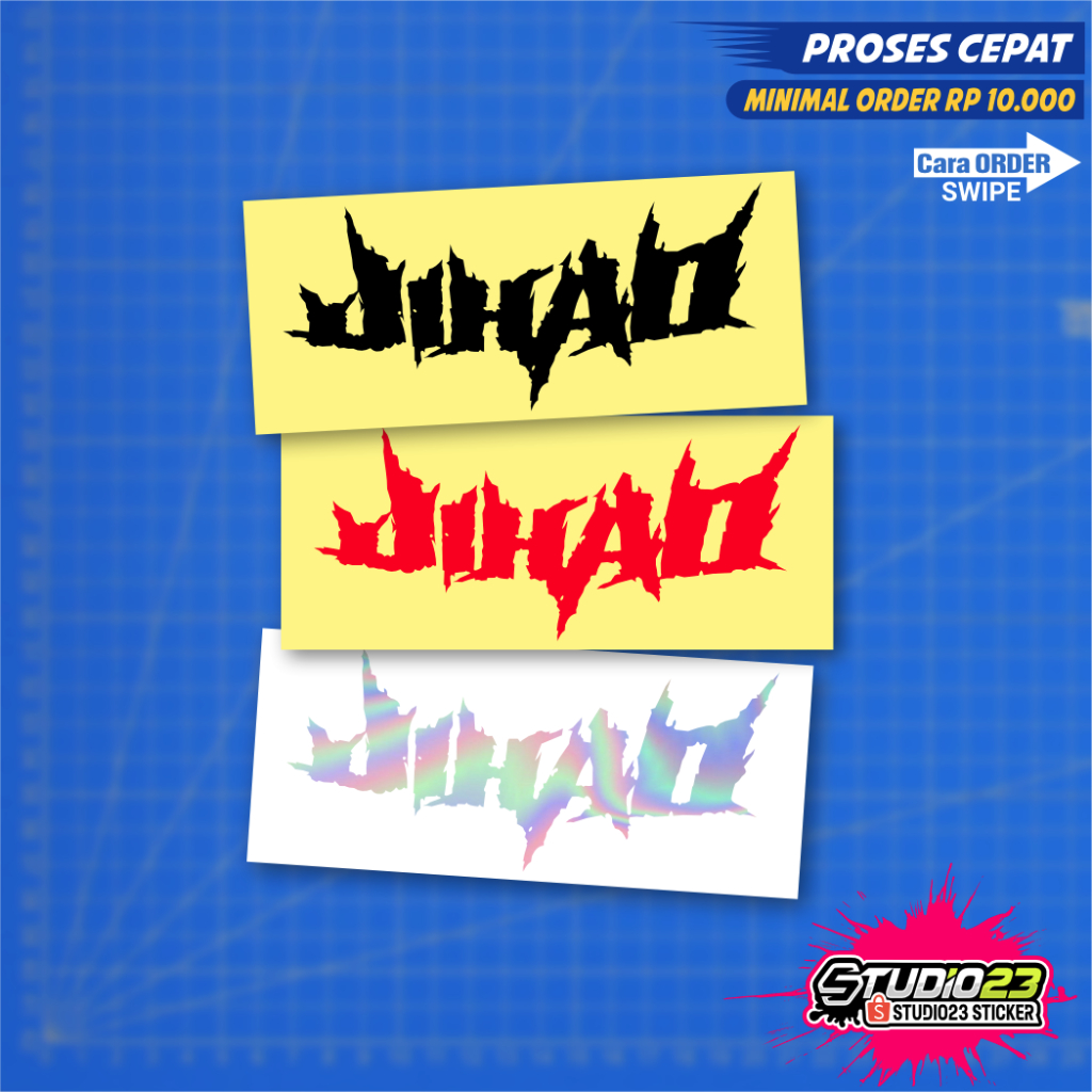 Jual Stiker JIHAD Band Metal, Cutting Sticker Hologram | Shopee Indonesia