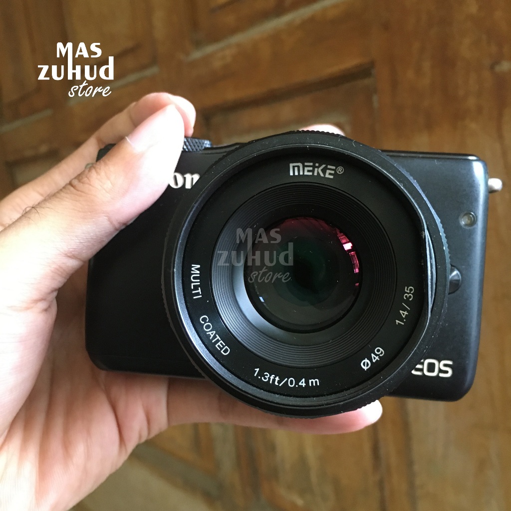 Jual Kamera canon eos m10 bekas dan lensa meike 35mm | Shopee Indonesia
