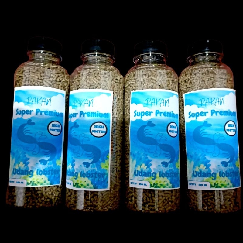 Jual Pakan Pelet Tenggelam Udang Lobster Super Premiun kemasan 250 ml ...