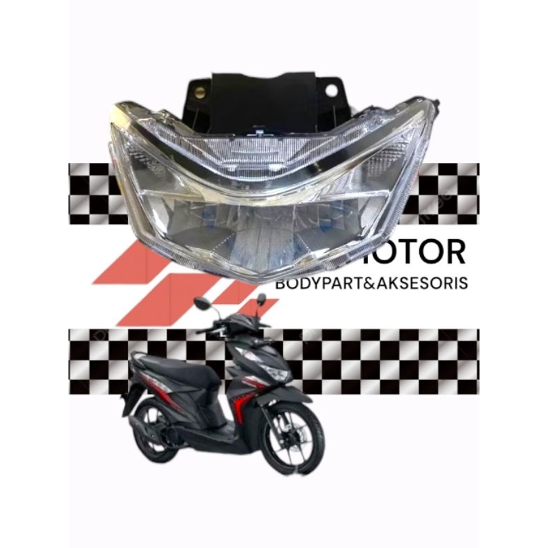 Jual Reflektor lampu depan honda beat led deluxe 2020-2021-2022-2023 K1A | Shopee Indonesia