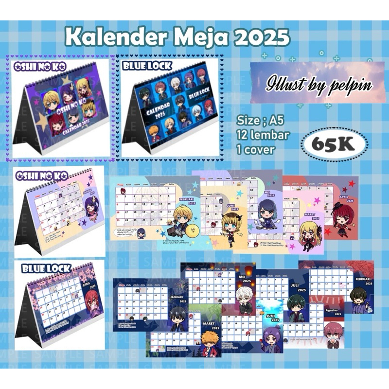 Jual kalender duduk calendar anime oshi no ko / my favorite idol ...
