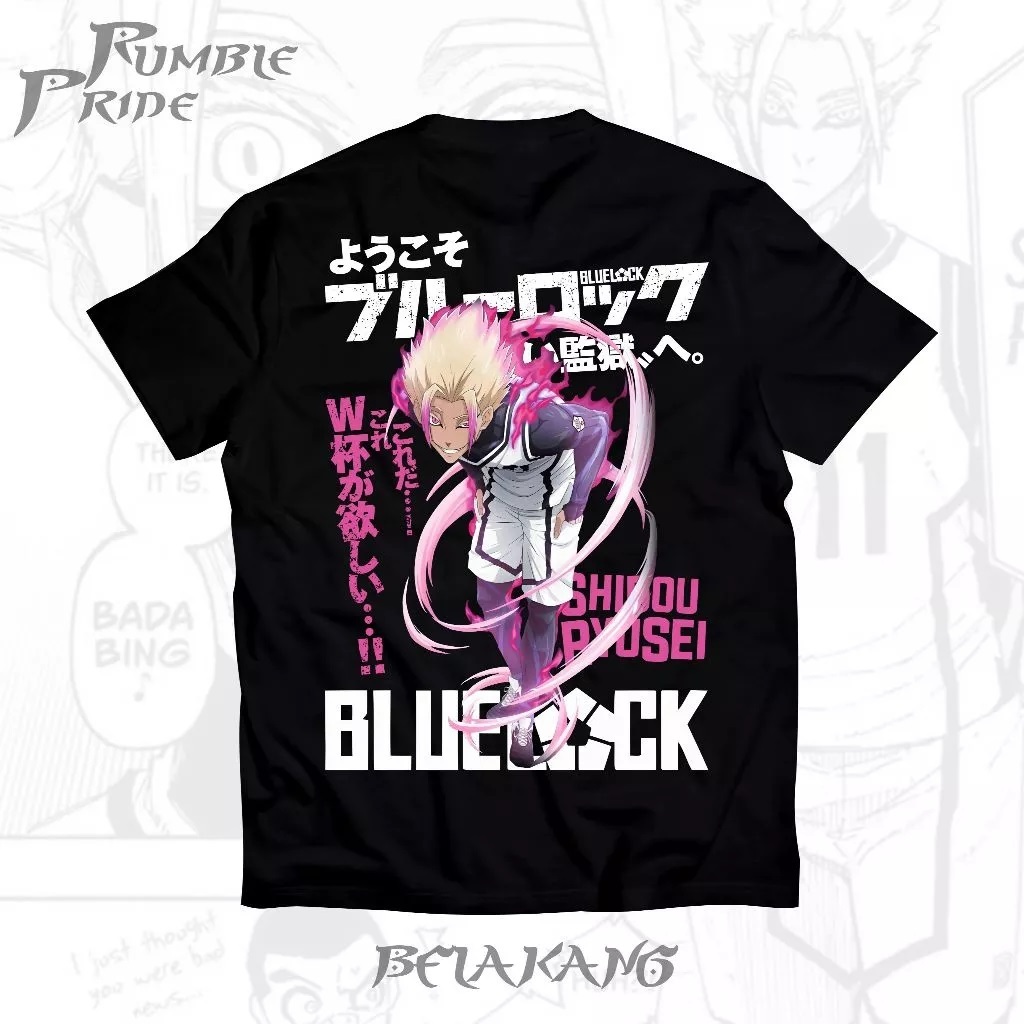 Jual Kaos Shidou Ryusei Blue Lock Baju Anime katun 24s Jepang T-Shirt ...