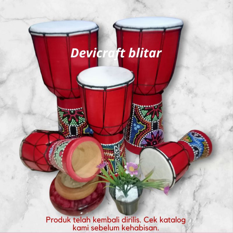 Jual Kendang jimbe Tinggi 40 cm painting, kendang Sentul, tifa, rampak ...