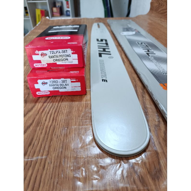 Jual SATU SET BAR BAJA LASER MEREK STIHL 22" PLUS RANTAI OREGON 38T ...