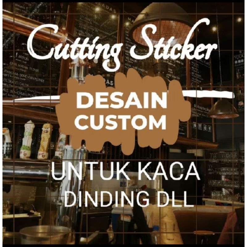 Jual Custom Cutting Sticker Stiker Dinding Kaca Kantor Usaha Toko Kafe ...