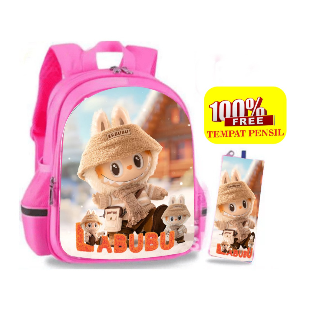 Jual Model Baru LABUBU Tas Anak Labubu Tas Sekolah Anak Karakter Boneka Labubu - Fashion TK PAUD ...
