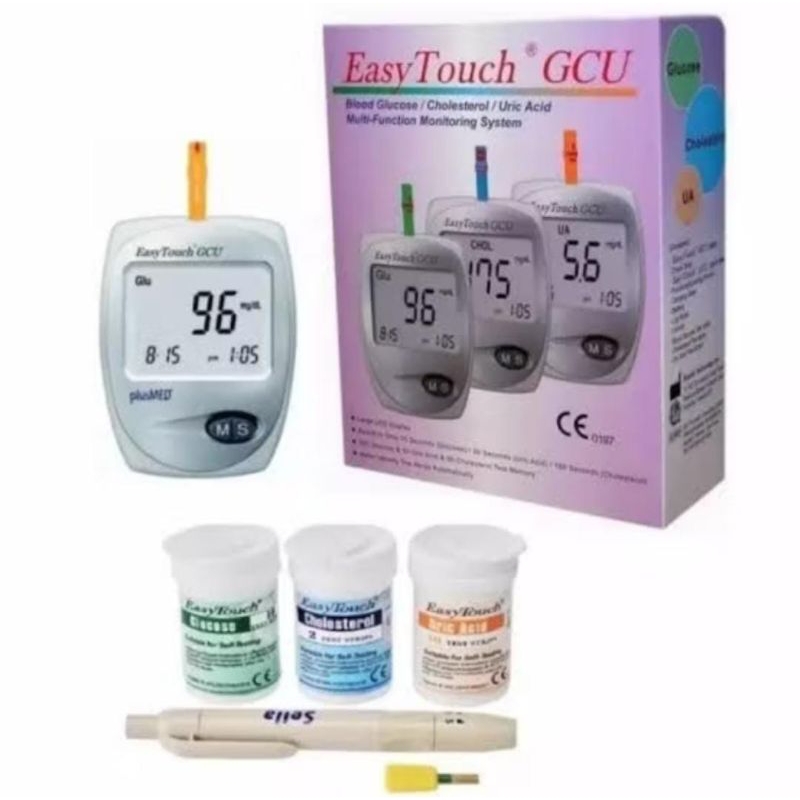 Jual alat cek darah easy touch 3 in 1 kolestrol asam urat diabetes ...