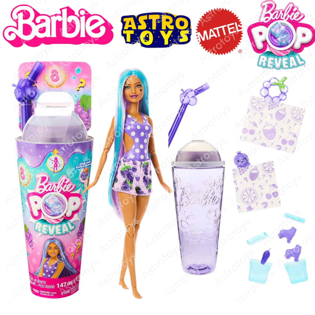 Jual Barbie Mattel Pop Reveal Juicy Fruit Series Purple Bisa di tekuk ...