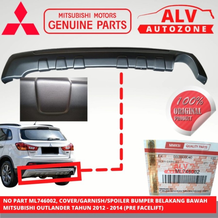 Jual Body Kit Bodykit Spoiler Bemper Bumper Belakang Outlander Sport ...
