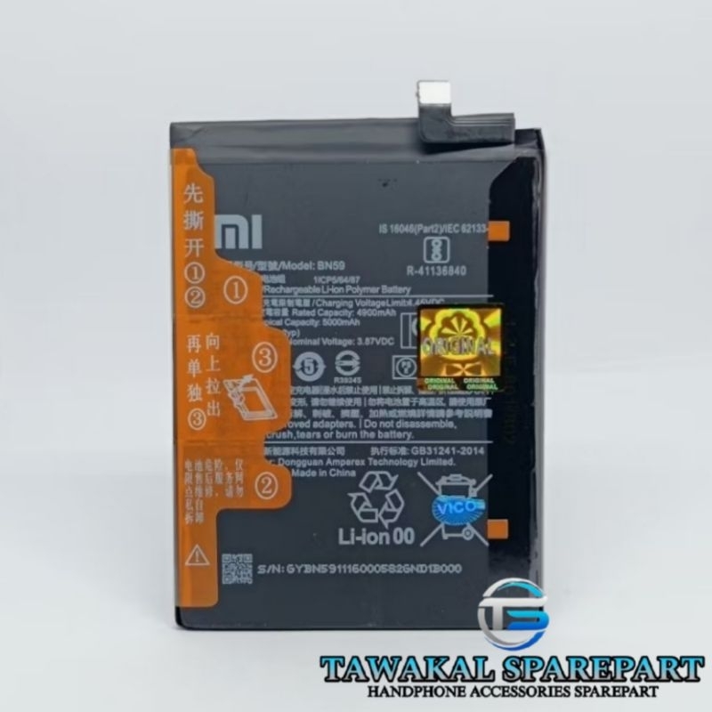 Jual BATERAI BATRE BATRAI BATTERY XIAOMI REDMI NOTE 10 / NOTE 10S BN59 ...