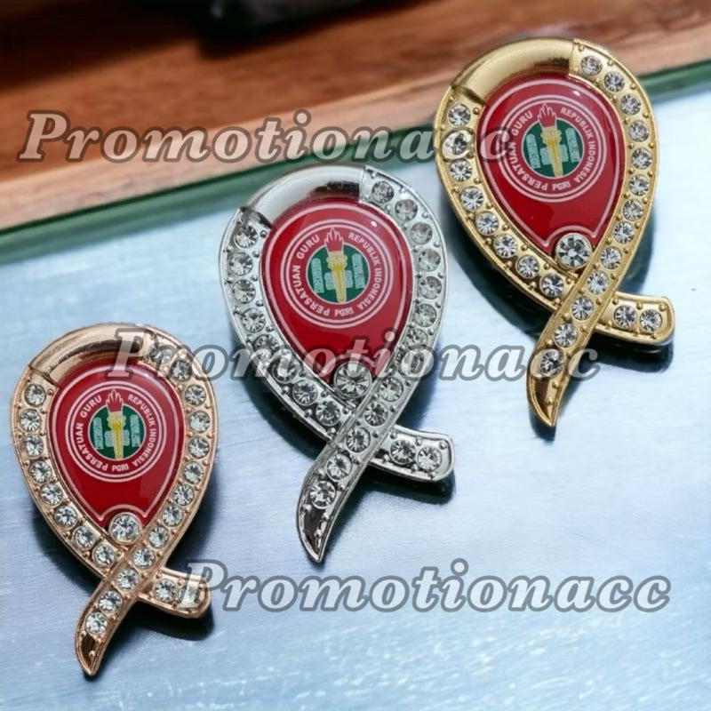Jual Bros PGRI Guru Pin Bross Mutiara Logo PGRI Peniti Gold Silver ...