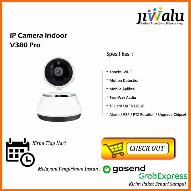Jual CCTV IP CAMERA HD 720P WIFI SMART NET CAMERA PENGINTAI V380 Pro | Shopee Indonesia