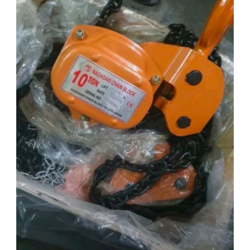 Jual CHAIN BLOCK NAGASAKI 10 TON X 5 METER TAKEL KATROL ALAT ANGKAT ...