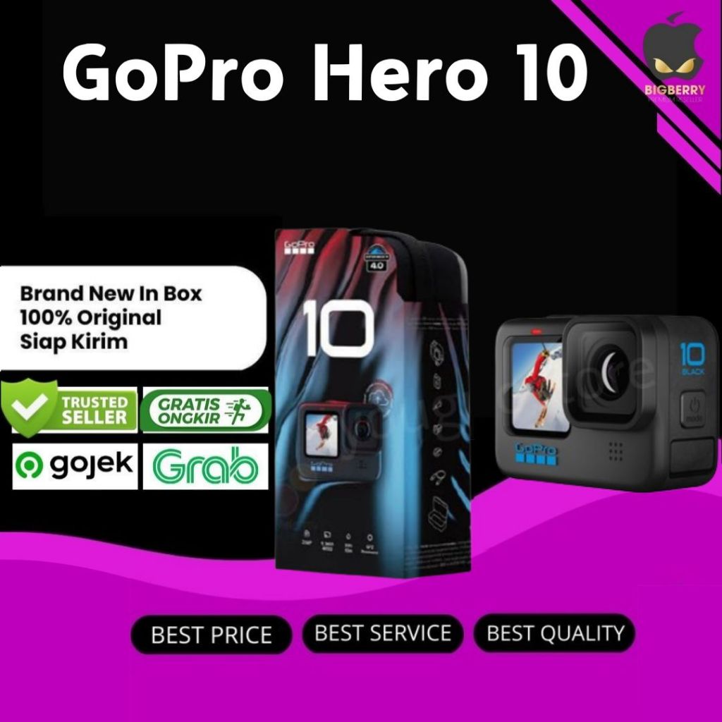 Jual GoPro Hero 10 Black 2021 Action Camera Go Pro 23MP 5K SPECIAL Bundle | Shopee Indonesia
