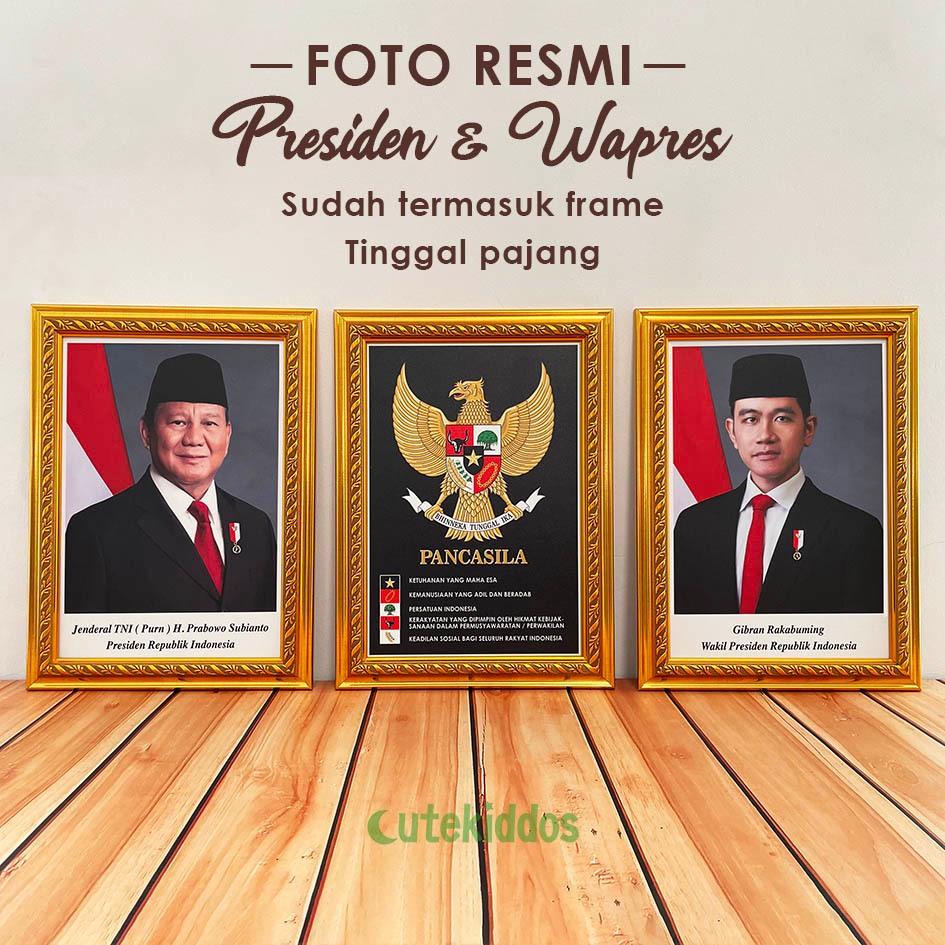Jual Bingkai Foto Presiden Wakil Presiden Garuda Pancasila Terbaru ...