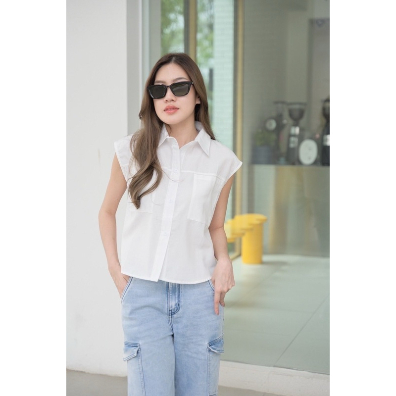 Jual KEMEJA ARITA 6043 KEMEJA KANTONG 2 TANPA LENGAN BANGKOK (ART6043 ...