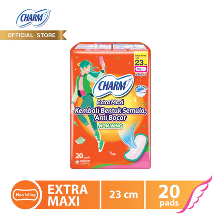 Jual Charm Pembalut Body Fit Extra Maxi 23cm Non Wing 20 pads | Shopee ...