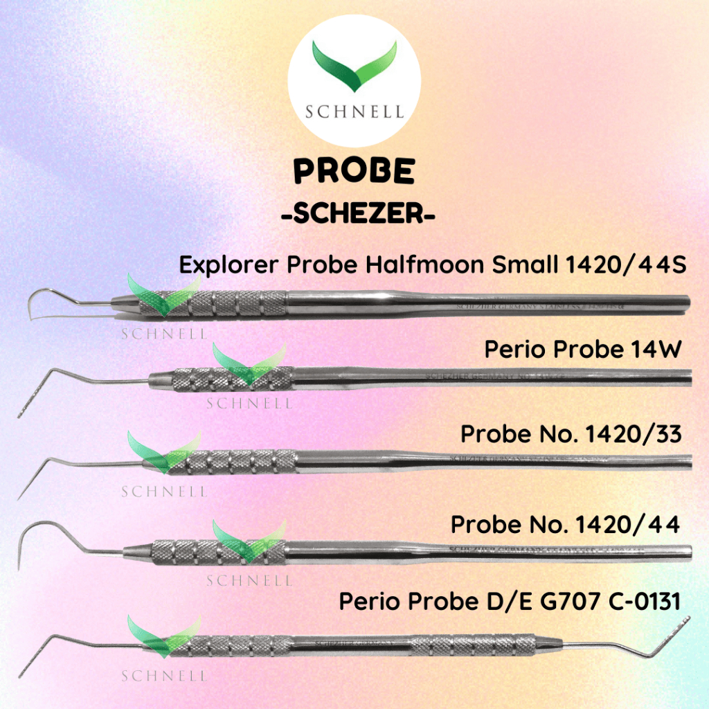 Jual Sonde Lurus Bengkok Halfmoon Probe Perio Periodentik/Half/Williams ...