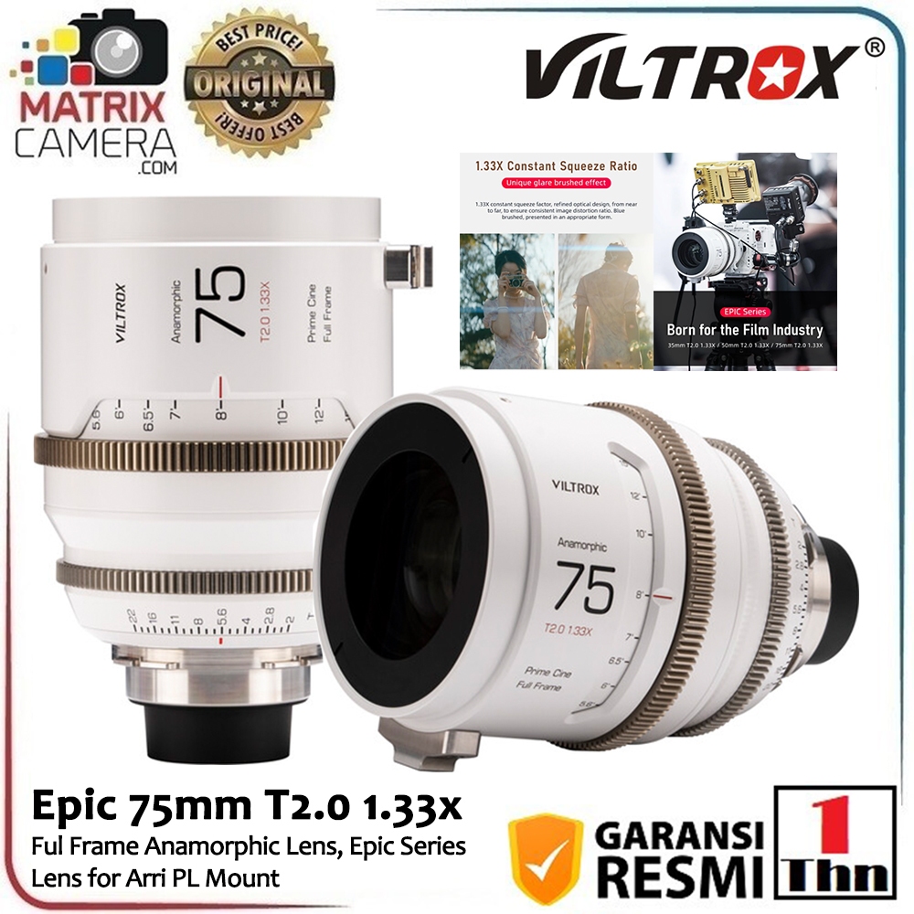 Jual Viltrox Epic Lens 75mm T2.0 1.33X Lensa Anamorphic for ARRI PL ...