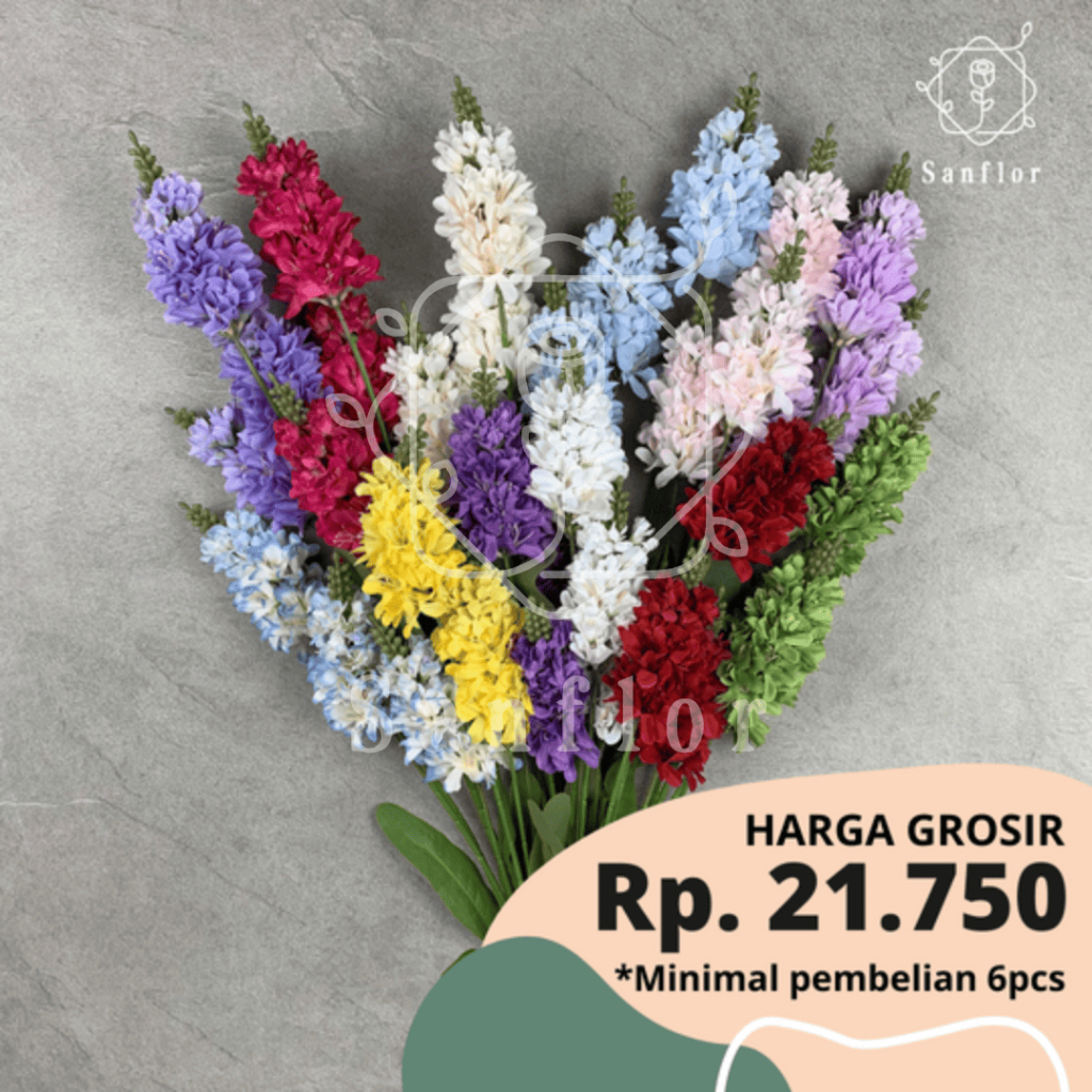 Jual HYACINTH K3 SPRAY/ BUNGA ARTIFICIAL/ TANAMAN HIAS PLASTIK/ HIASAN ...