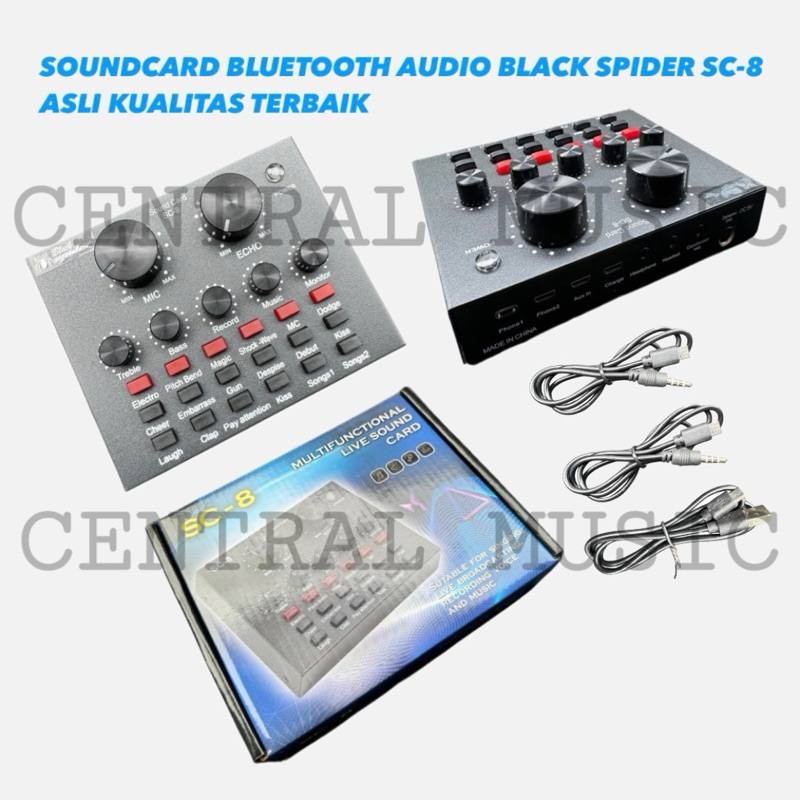 Jual SOUNDCARD BLUETOOTH AUDIO BLACK SPIDER SC-8 ASLI KUALITAS TERBAIK ...