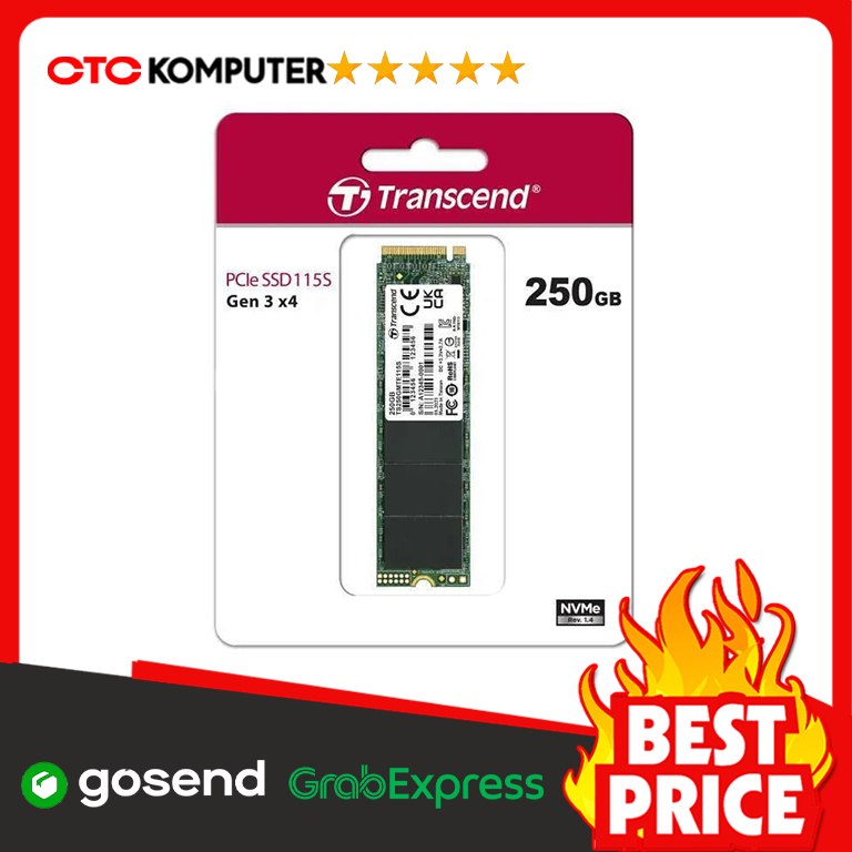 Jual Transcend MTE115S 250GB M.2 2280 NVMe PCIe Gen3 x4 SSD | Shopee Indonesia