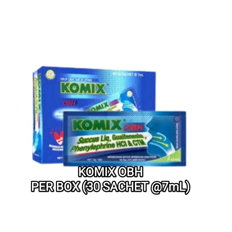 Jual KOMIX OBH 1 BOX ISI 30 SACHET @7 mL | Shopee Indonesia