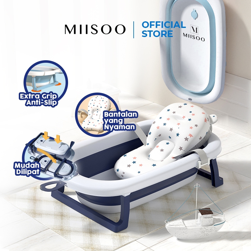Jual MIISOO Bak Mandi Bayi Portable/Foldable Baby Bath Tub/Bak Mandi ...