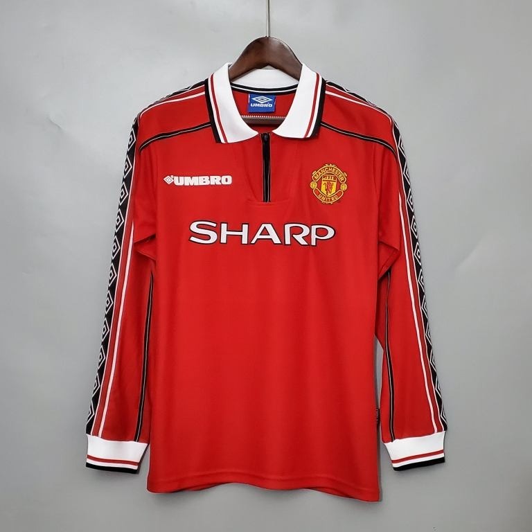 Jual JERSEY RETRO MU HOME 99 TREBLE WINNERS (LONGSLEEVE) | Shopee Indonesia