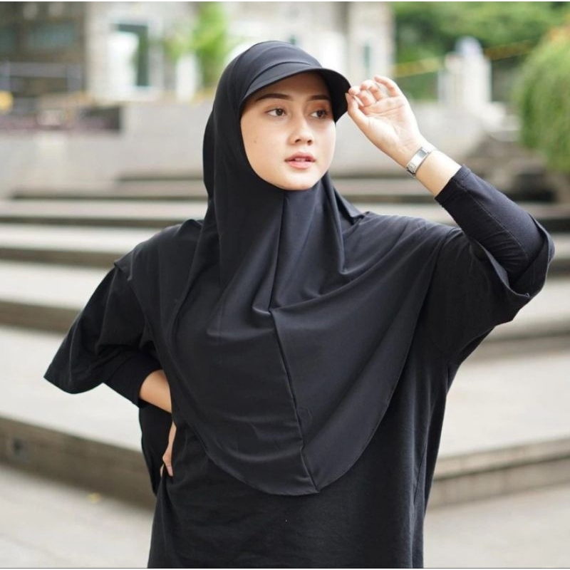 Jual HIJAB SPORT TERBARU 2025 /hijabi instan buat olahraga/hijab topi ...