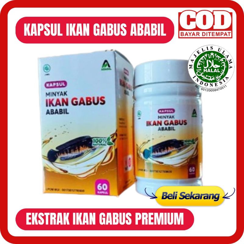 Jual KAPSUL IKAN GABUS ABABIL ISI 60 - KAPSUL Minyak Ikan Kutuk Premium Albumin Mengatasi Luka ...