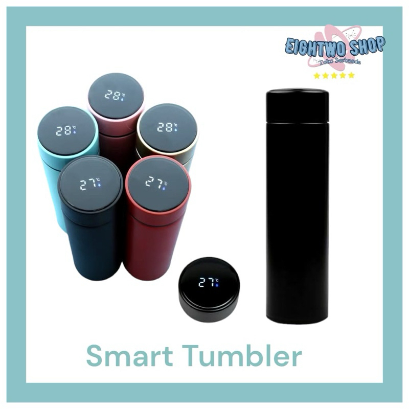 Jual SMART TUMBLER 500ml Thermos Temperature Led Display Vacum thermos ...
