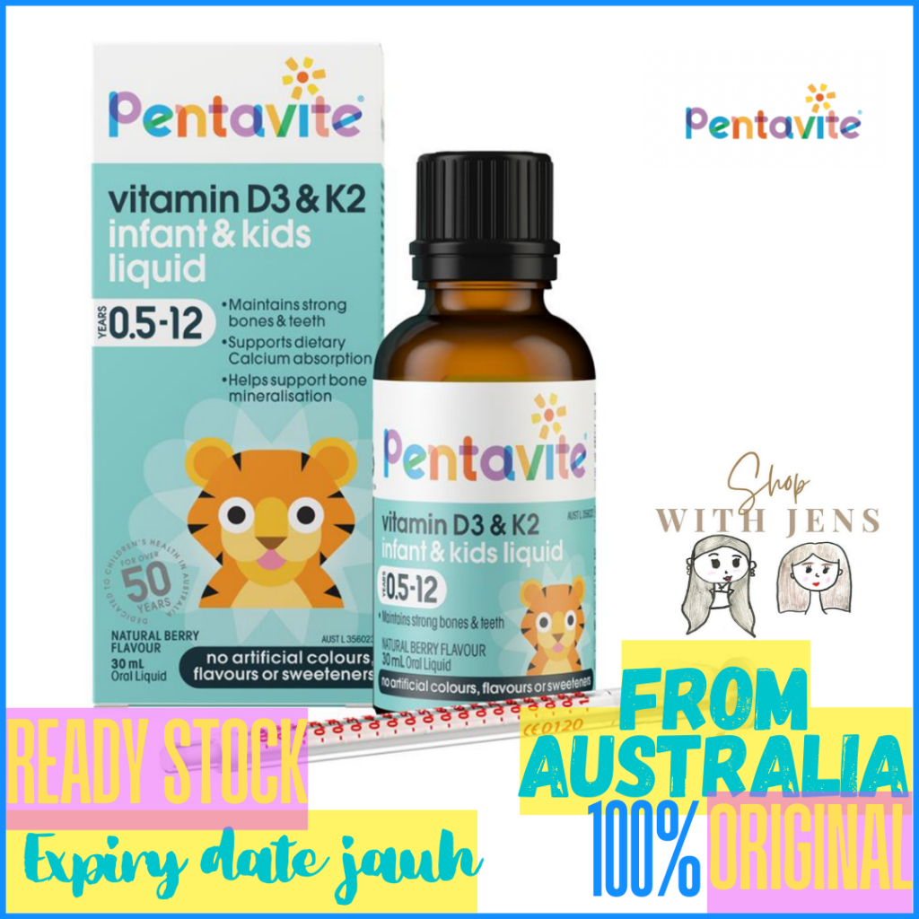 Jual Pentavite D3 & K2 Vitamin Kids Infant Liquid 30ml Kalsium Untuk ...