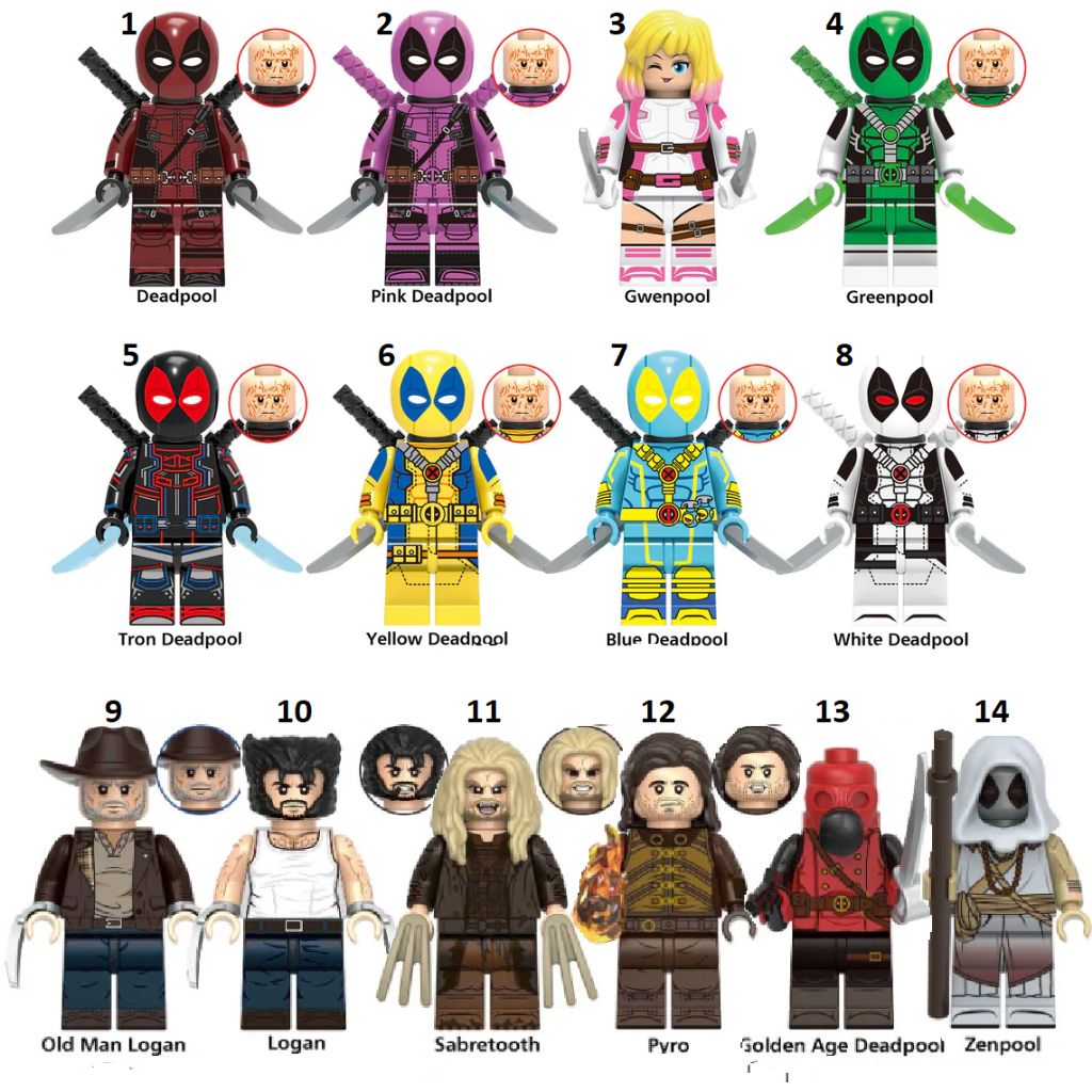 Jual Marvel X-Men Wolverine Old Logan Sabertooth Pyro Gwen Zen White ...