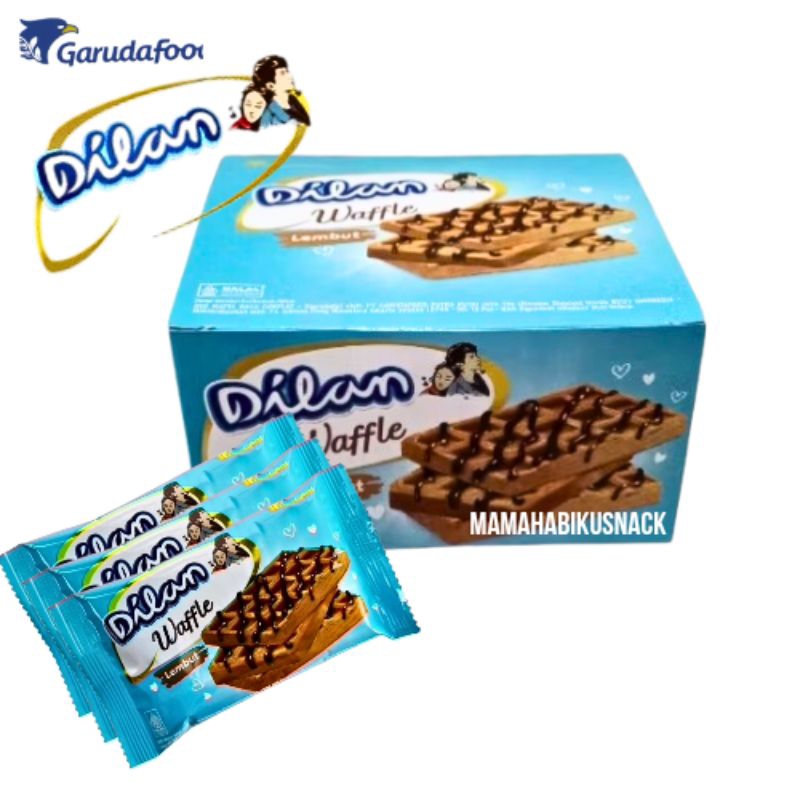 Jual Dilan waffle cokelat garuda food | wafer dilan 1 box isi 12 ...