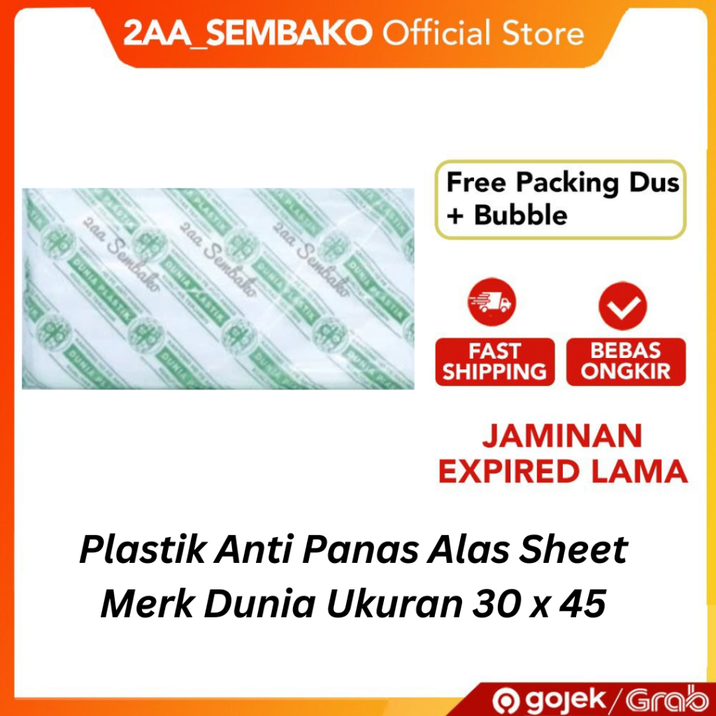 Jual Plastik Sheet Anti Panas Merk Dunia Ukuran 30x45 | Shopee Indonesia