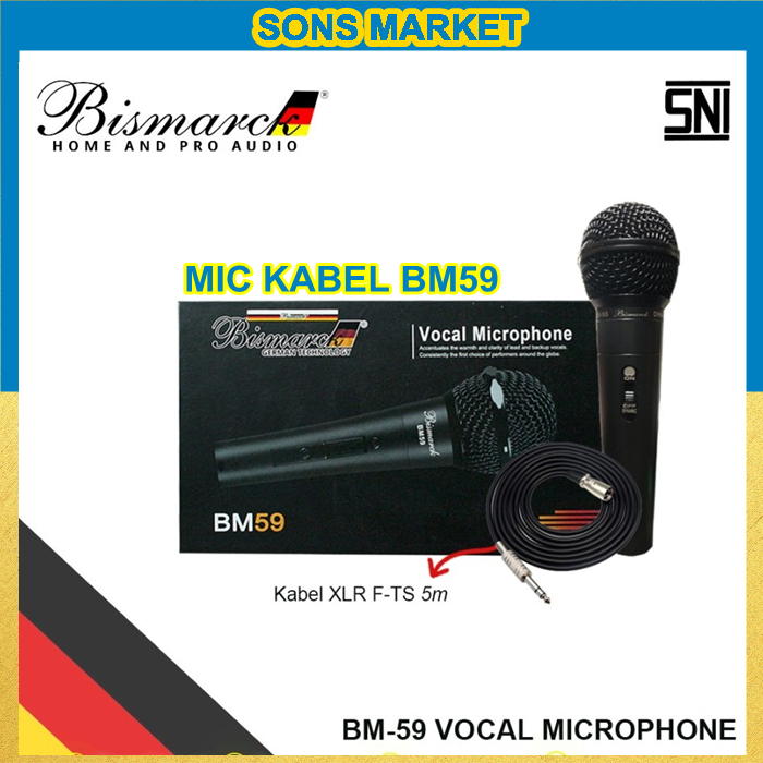 Jual MICROPHONE KABEL Bismarck BM59 Vocal microphone BM 59 MIC KABEL | Shopee Indonesia