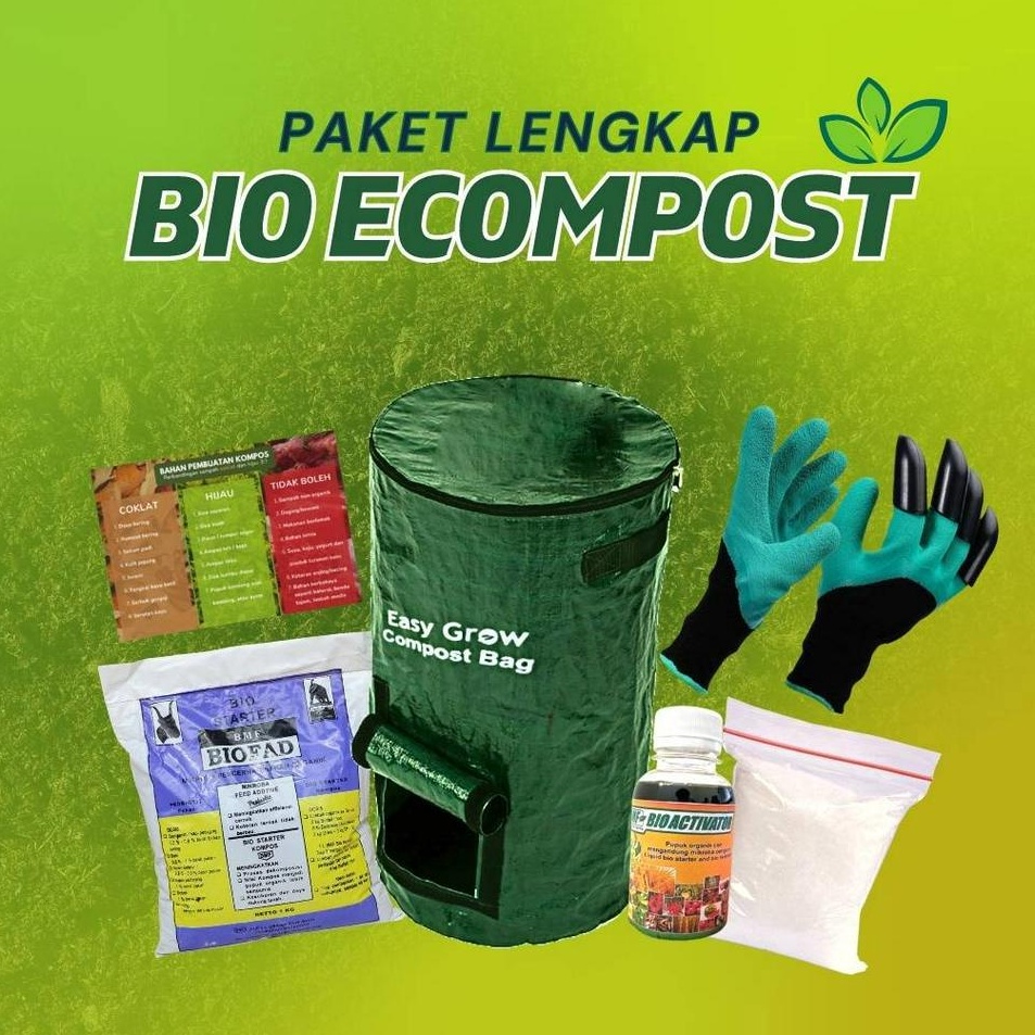 Jual Paket Spesial Paket Komposter Bio Ecompost Lengkap Compost Bag ...